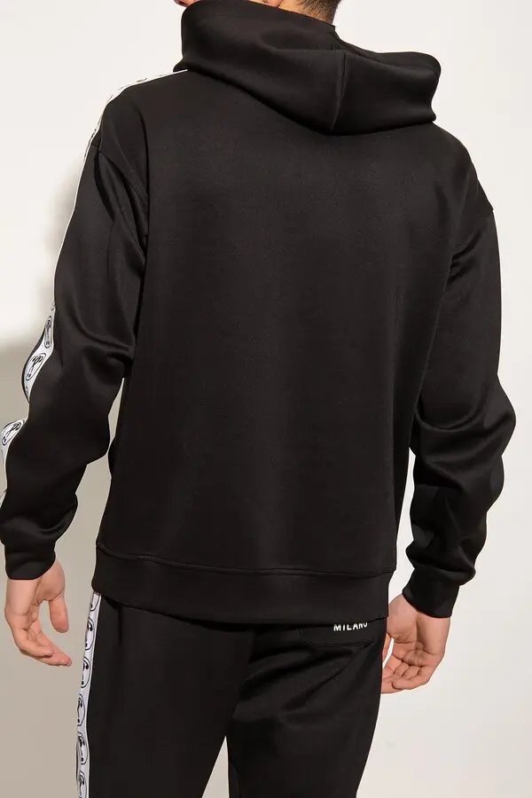 Moschino Long-sleeved Casual Jacket With Drawstring Hood And Logo Detail
