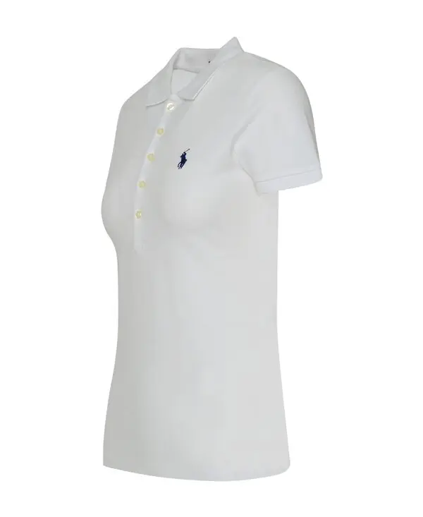 Polo Ralph Lauren Slim Fit Stretch Polo Shirt With Embroidered Logo - White