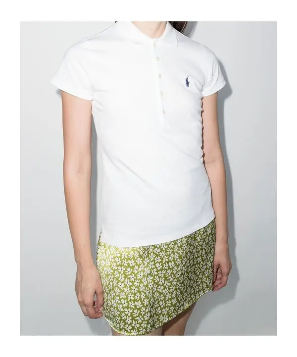 Polo Ralph Lauren Slim Fit Stretch Polo Shirt With Embroidered Logo - White