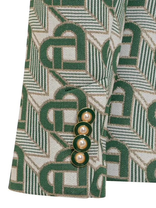 Casablanca Heart Monogram Jacquard Single-breasted Blazer