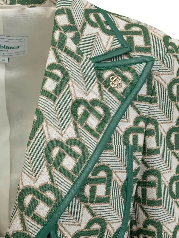 Casablanca Heart Monogram Jacquard Single-breasted Blazer