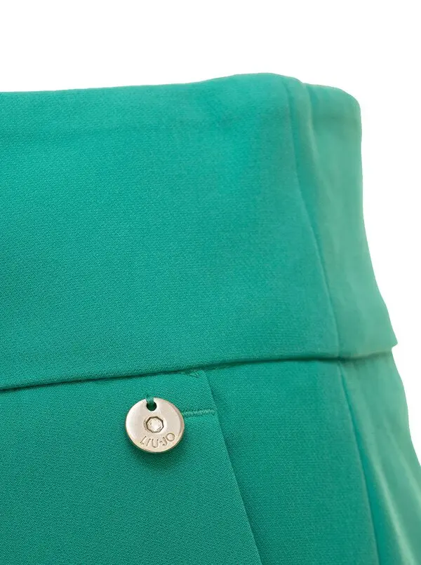 Liu Jo Straight Leg Trousers With Back Zipper Detail