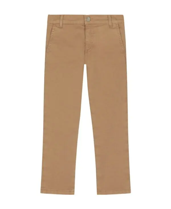 Dolce & Gabbana Logo Plaque Cotton Trousers - White