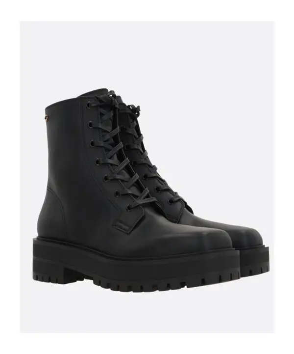 GIANVITO ROSSI Turner Square Toe Lace-up Boots