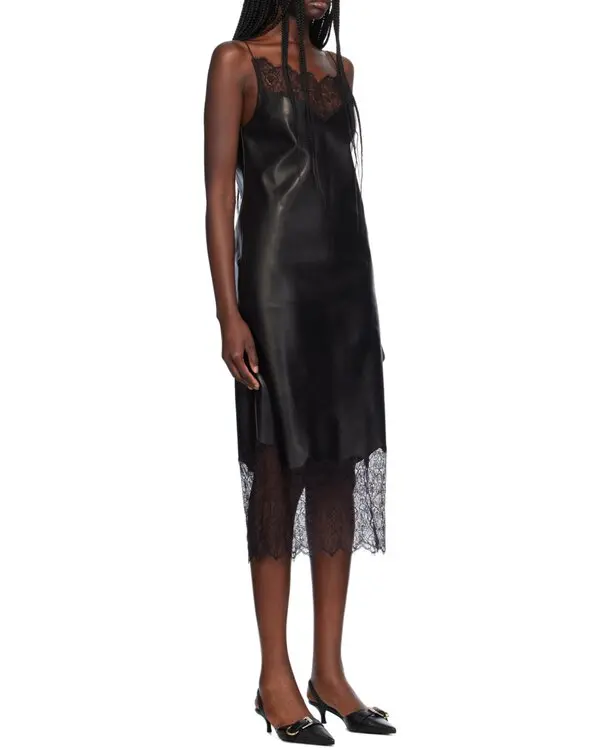 Givenchy Leather And Lace Slip Dress