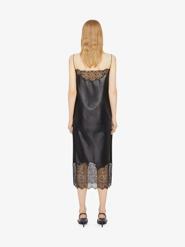 Givenchy Leather And Lace Slip Dress