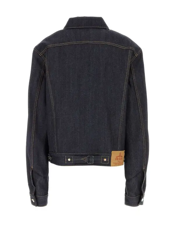 Prada Denim Jacket With Button Detail