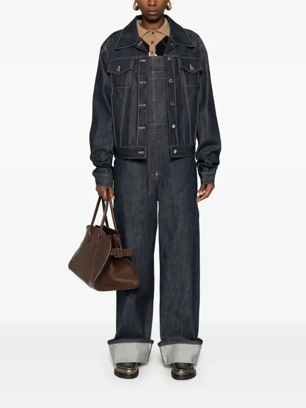 Prada Denim Jacket With Button Detail