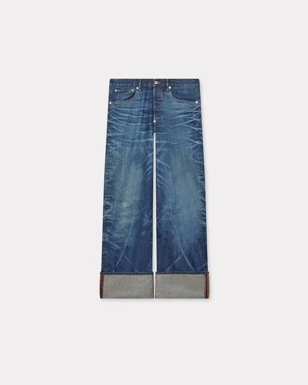 Kenzo Logo Patch Straight Leg Jeans