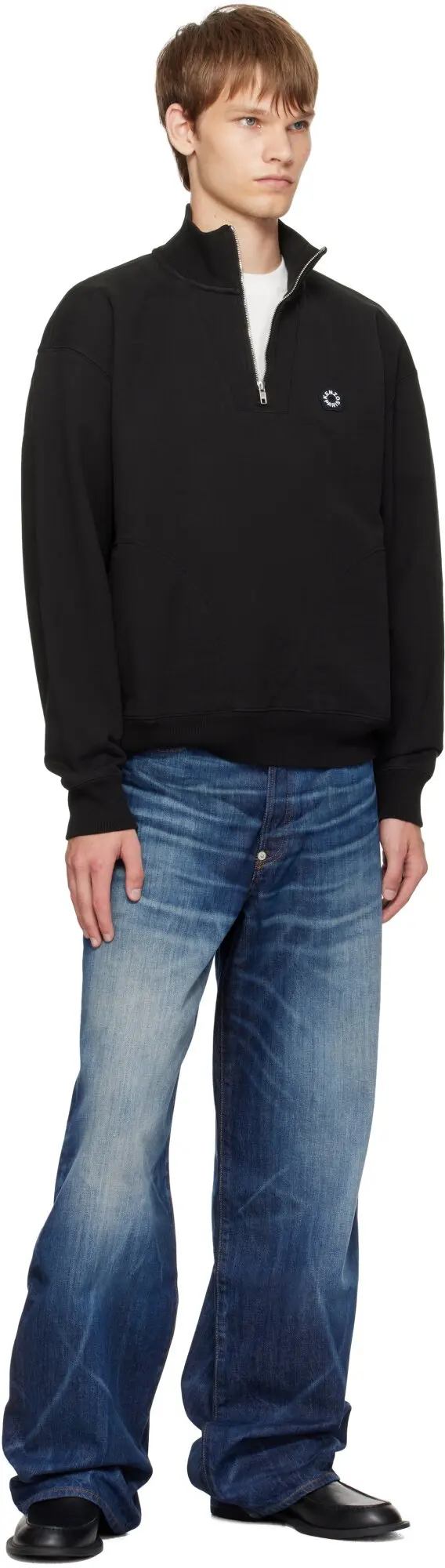 Kenzo Logo Patch Straight Leg Jeans