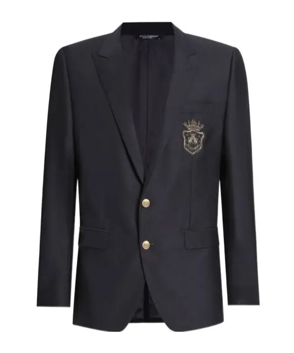 Dolce & Gabbana Dolce Gabbana Heraldic Patch Single-breasted Jacket