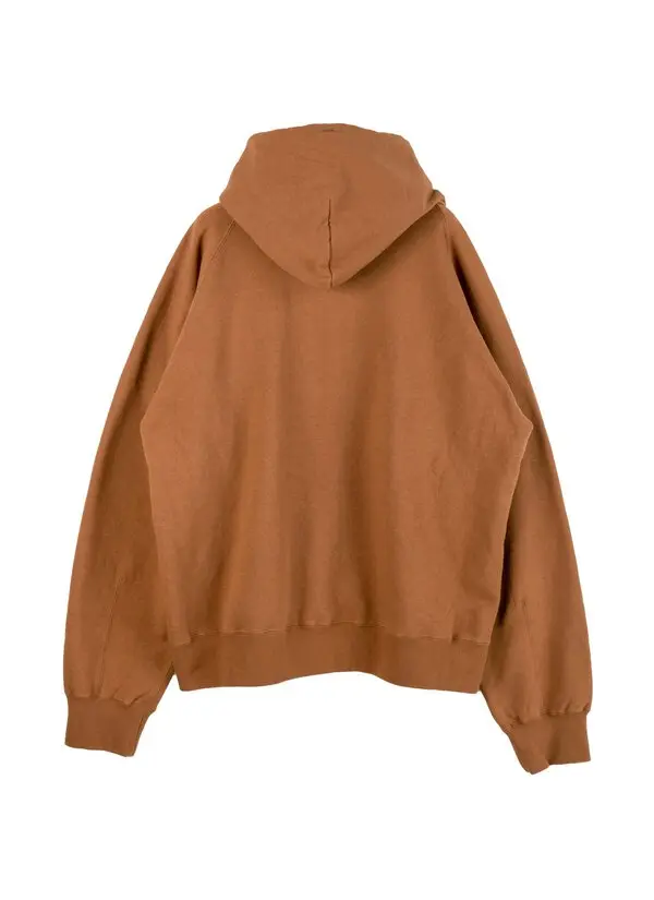 Sacai Long Sleeve Hooded Sweatshirt - Brown