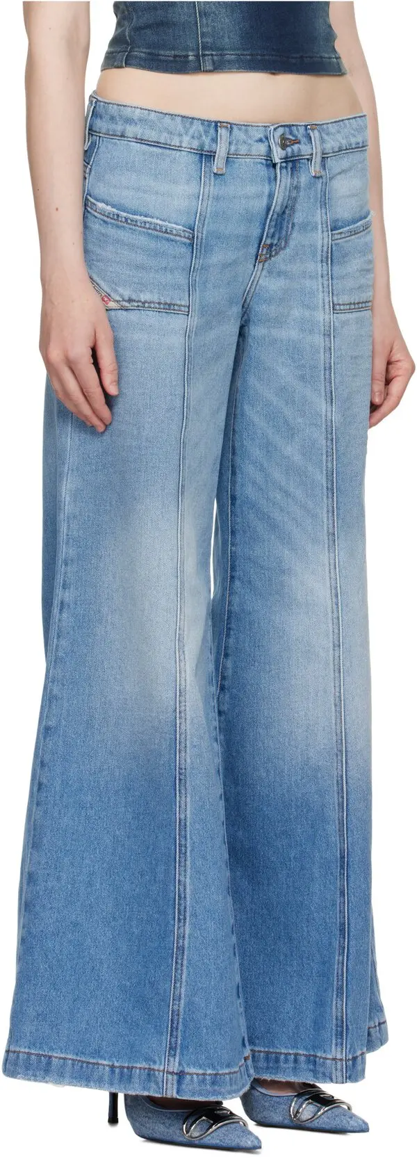 DIESEL® D-akiid Flared Jeans - Light Blue