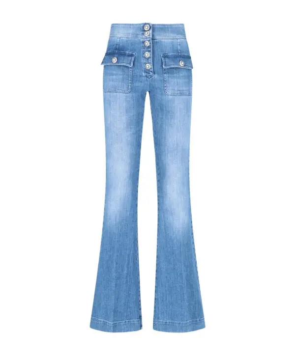 THE SEAFARER Anais Button Pocket Flare Jeans