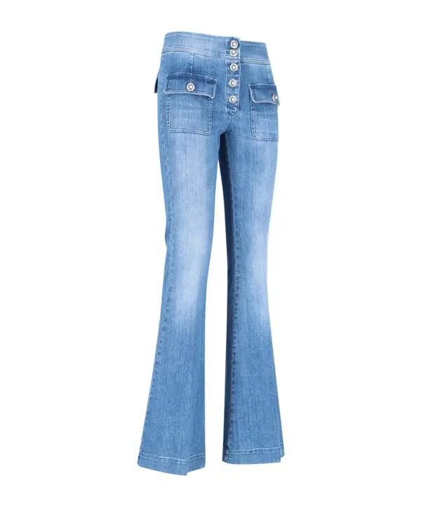 THE SEAFARER Anais Button Pocket Flare Jeans