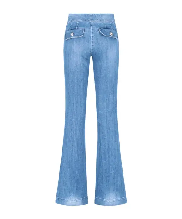 THE SEAFARER Anais Button Pocket Flare Jeans