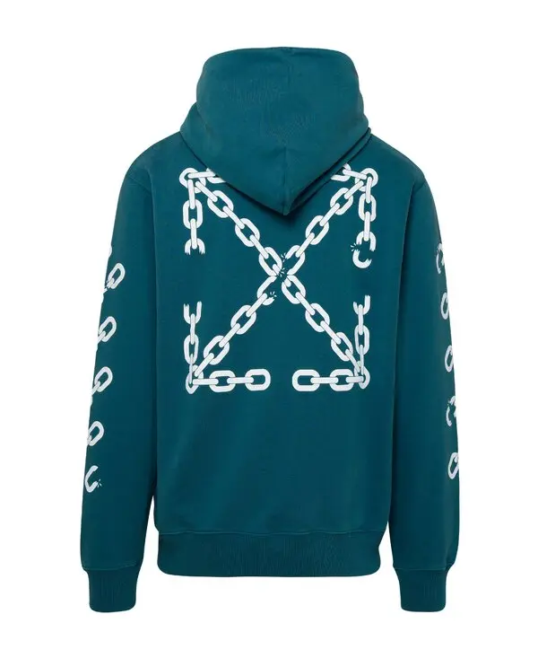 Off-White Logo Print Drawstring Hoodie