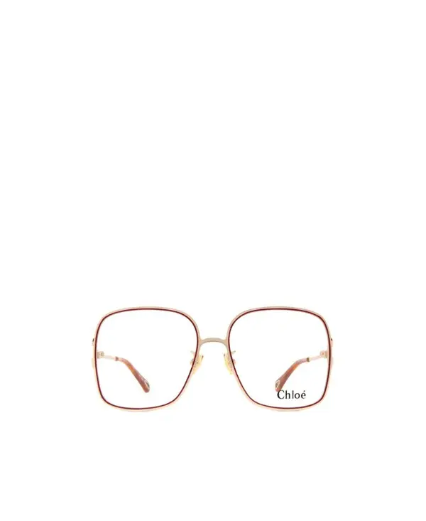 Chloé Geometric Frame Eyeglasses - Nude
