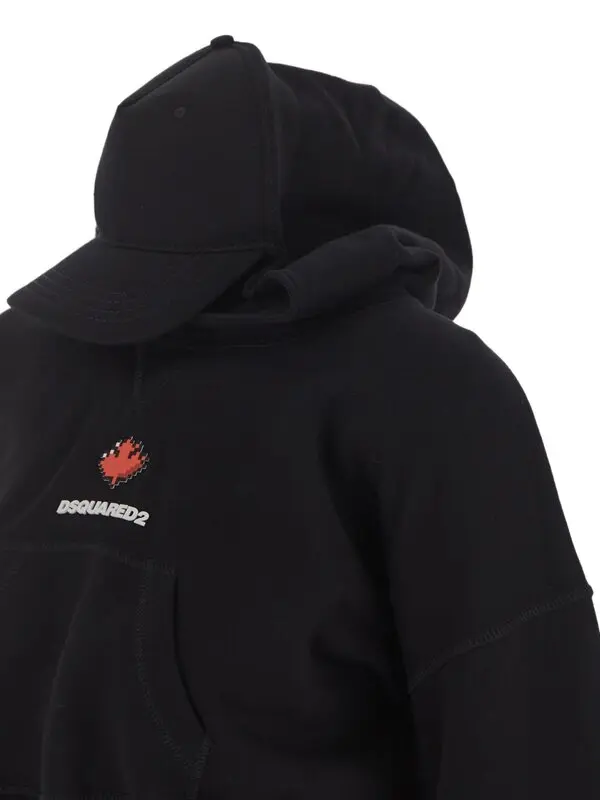 Dsquared2 Logo Cropped Hoodie