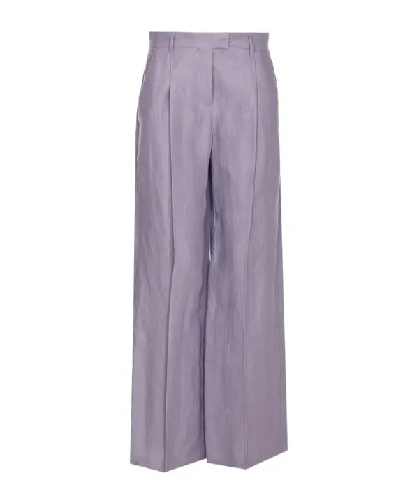 Brunello Cucinelli High-waist Pleated Trousers - Lilac