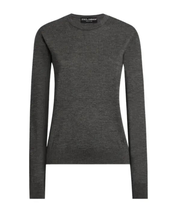 Dolce & Gabbana Crewneck Knit Pullover - Grey