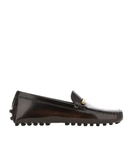 TOD'S Gommino Driving Loafers With Horsebit Detail - Brown
