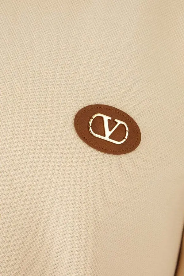 Valentino Garavani Vlogo Signature Button-up Bomber Jacket - Nude