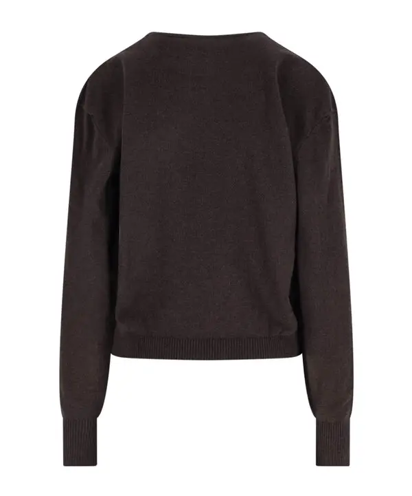 Paloma Wool Long-sleeved Crewneck Jumper With Button Detail - Black