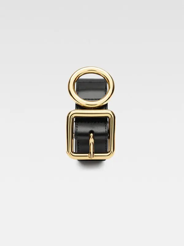 Jacquemus Double Buckle Leather Belt - Black