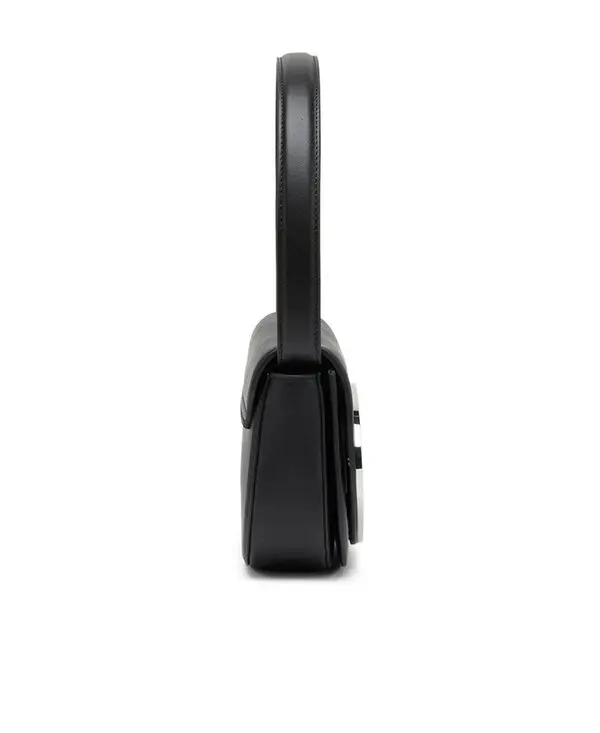 DIESEL® 1dr Logo Plaque Shoulder Bag - Black