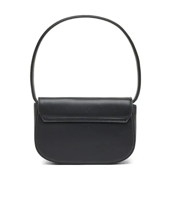 DIESEL® 1dr Logo Plaque Shoulder Bag - Black