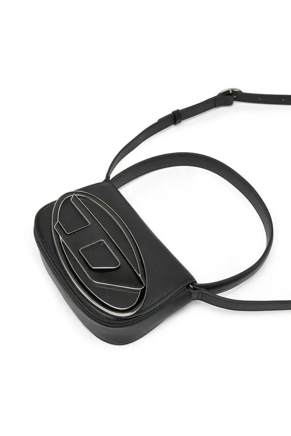 DIESEL® 1dr Logo Plaque Shoulder Bag - Black