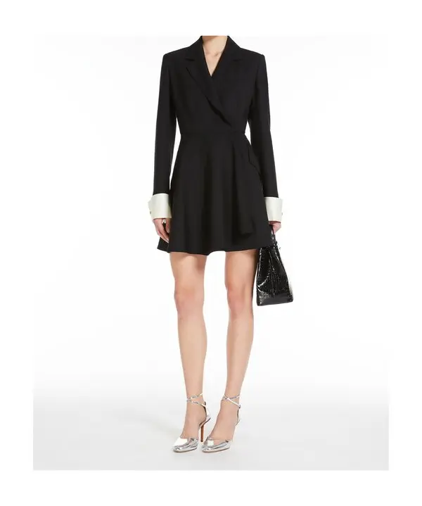 Max Mara Pleated Long-sleeved Blazer Dress