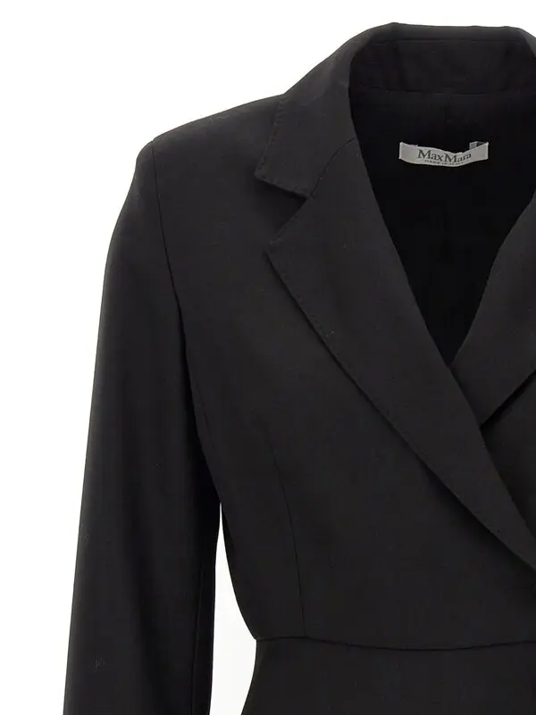 Max Mara Pleated Long-sleeved Blazer Dress