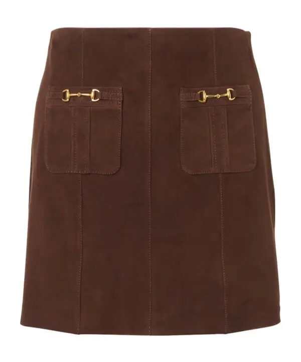 Rixo A-line Mini Skirt - Red