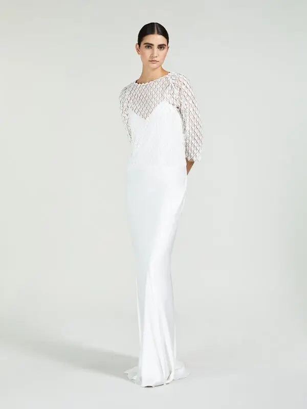 Max Mara Trento Diamond-pattern Lace Jacket