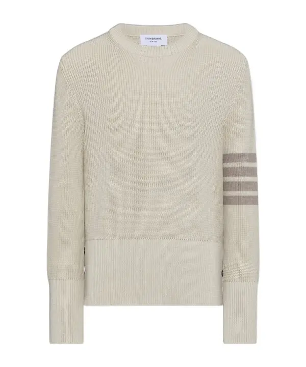 Thom Browne 4-bar Knitted Jumper - Nude