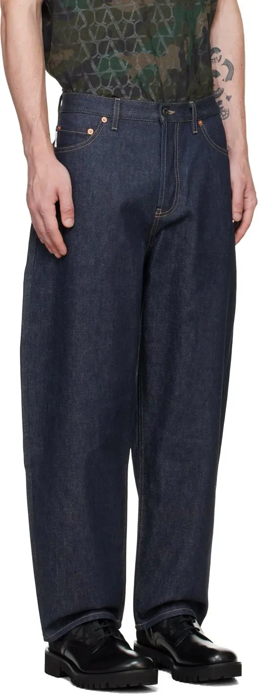 Valentino Garavani Cropped Jeans With Vlogo Detail