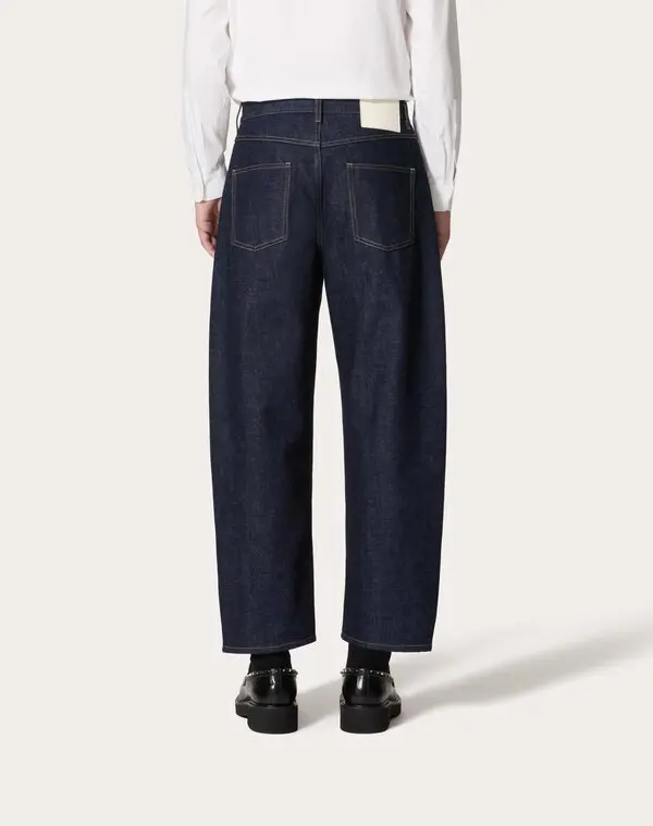 Valentino Garavani Cropped Jeans With Vlogo Detail