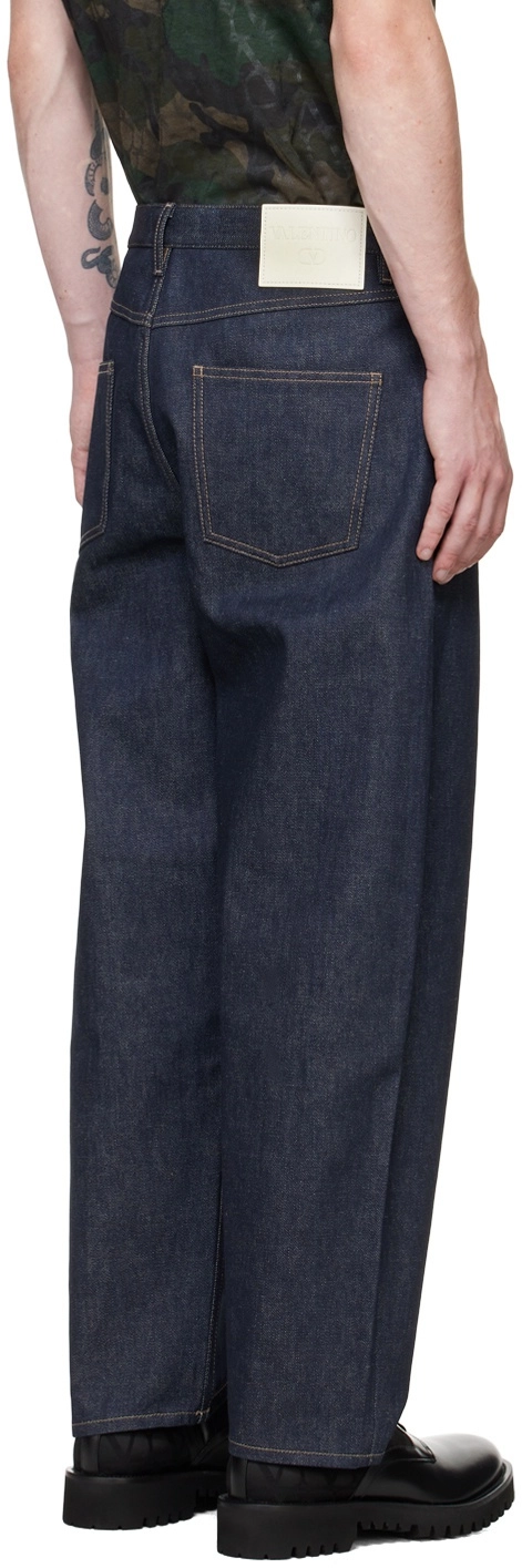 Valentino Garavani Logo Patch Cropped Jeans