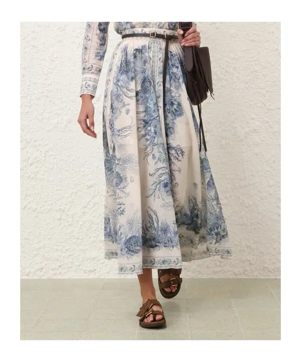 Zimmermann Wanderlust A-line Maxi Skirt