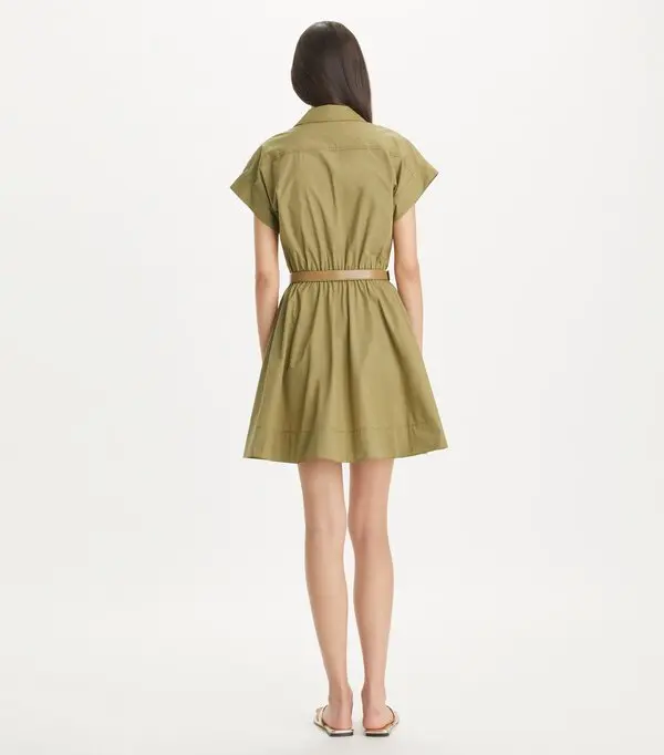 Tory Burch Poplin Shirtdress With Elasticated Waist