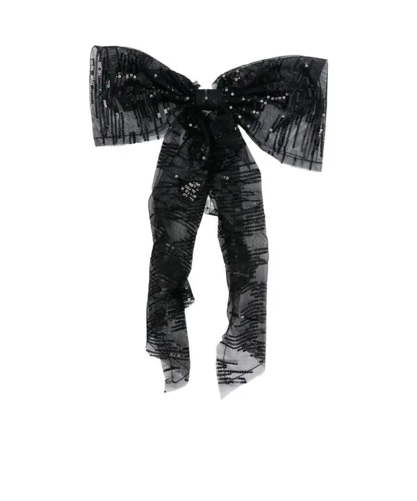MAISON MICHEL Nicole" Bow Hair Clip - Black