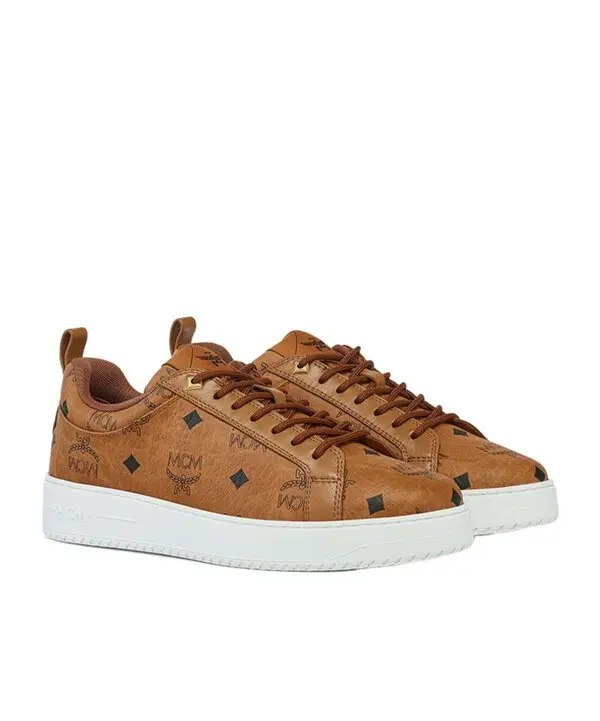 Mcm Neo Terrain Visetos Low Top Sneakers - Brown