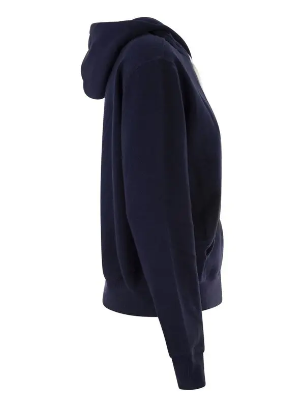 Polo Ralph Lauren Full Zip Hoodie With Logo Detail - Blue