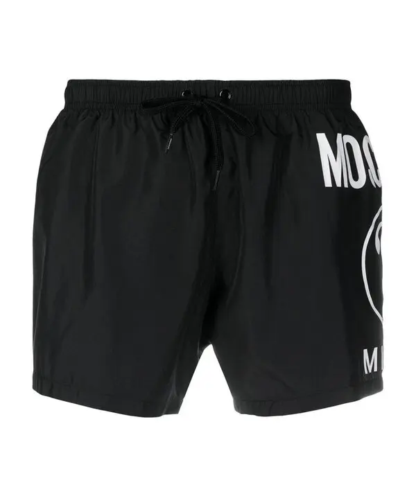 Moschino Logo Swim Shorts - Black