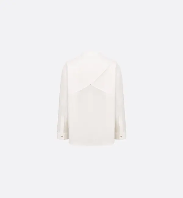 Dior Long Sleeve Shirt With Gold Embroidery