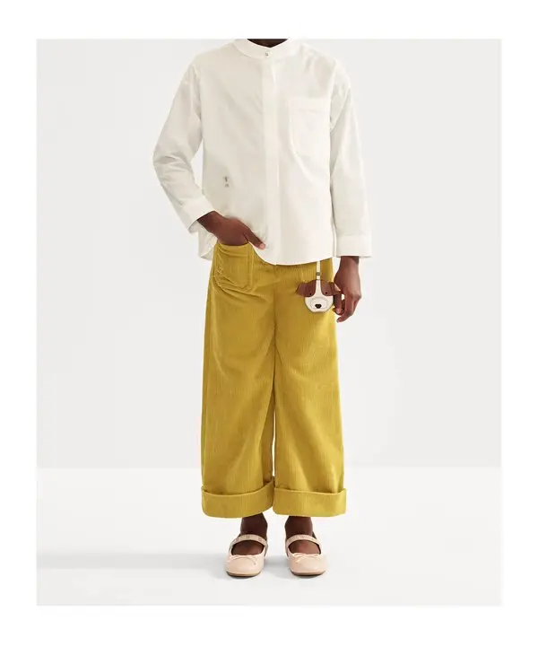 Dior Long Sleeve Shirt With Gold Embroidery