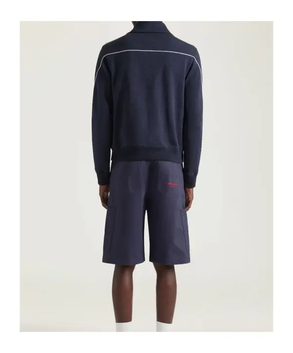 Givenchy Logo Half-zip Wool Sweater