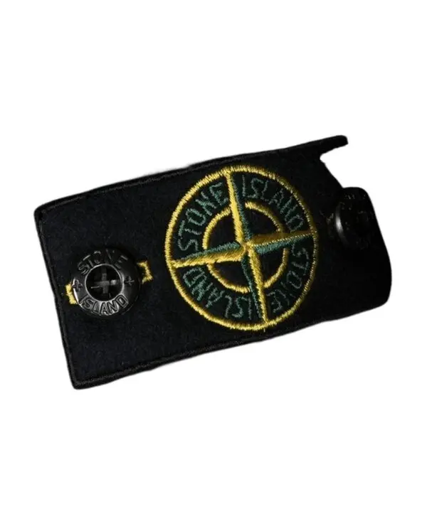 Stone Island Cargo Trousers With Logo Patch - Black